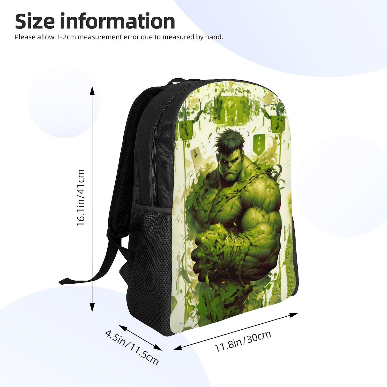 Green Hulk Backpacks For Boys Girls Laptop Bags Lightweight Durable ...