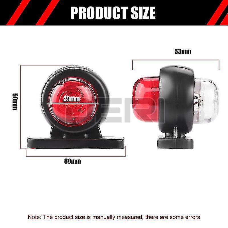 2pcs Truck Trailer Lights Led Side Marker Position Lamp Lorry Tractor ...