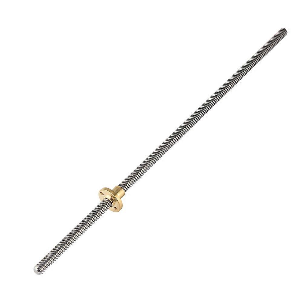 T8 8mm Trapezoidal Stainless Steel Threaded Rod Lead Screw & Brass Nut ...