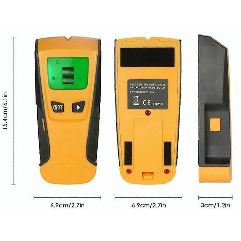 Wall Detector, 3 in 1 Wire Metal Detector Wood Wire Wall Center Finder ...