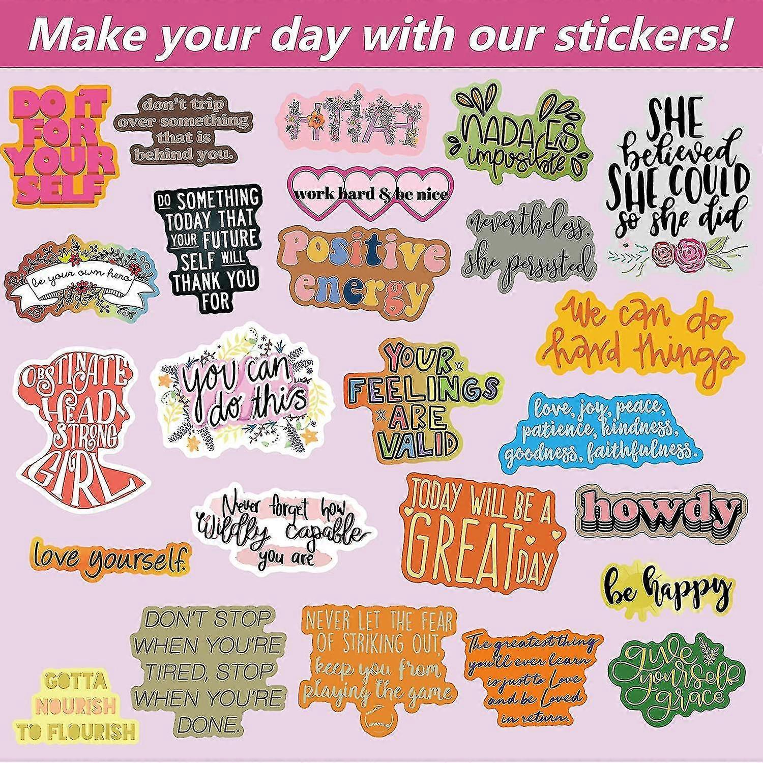 Inspirational Stickers, Motivational Quotes Stickers, Aesthetic ...