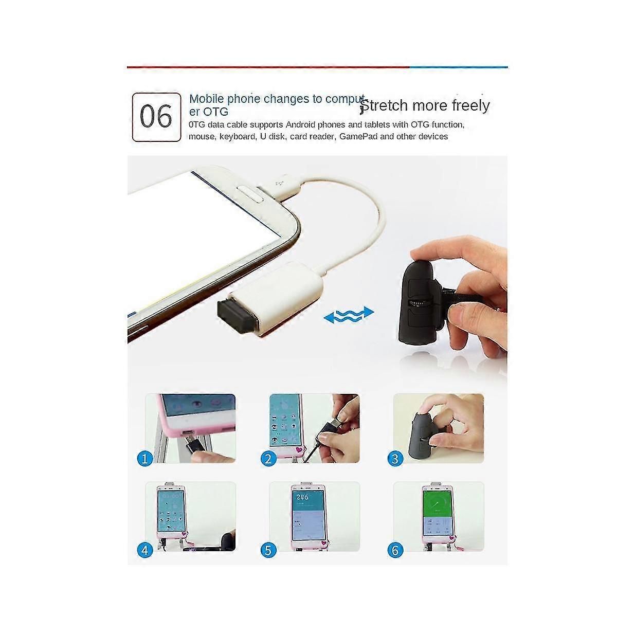 Mini 2.4g Wireless Finger Ring Mouse Ergonomic Handheld Optical Travel ...