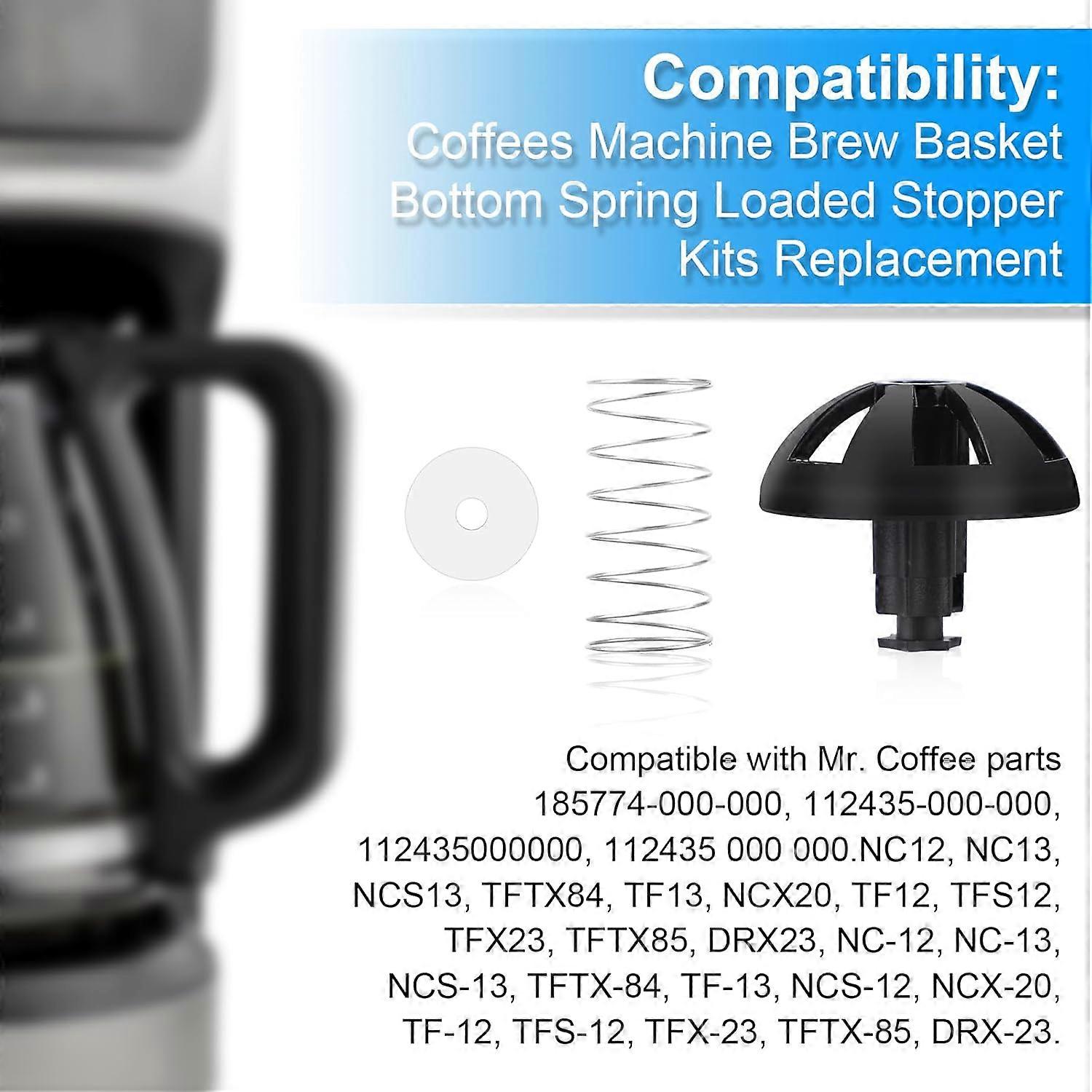 2 Sets Coffee Machine Brew Basket Bottom Spring Loaded Stopper Kits ...