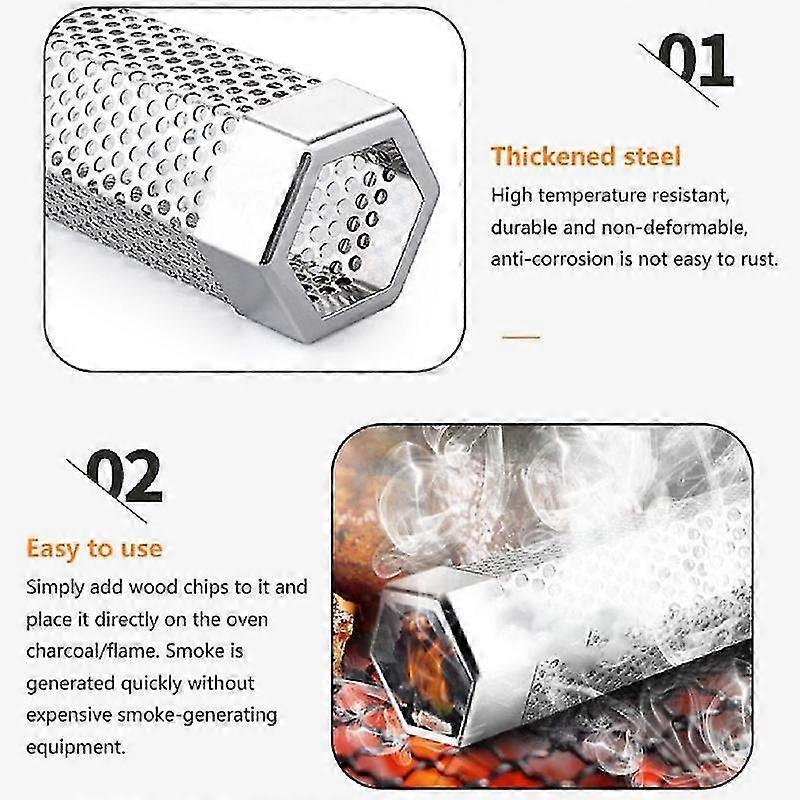 Stainless Steel Cold Smoke Tube Smoked For All Grills Smoker Tube ...