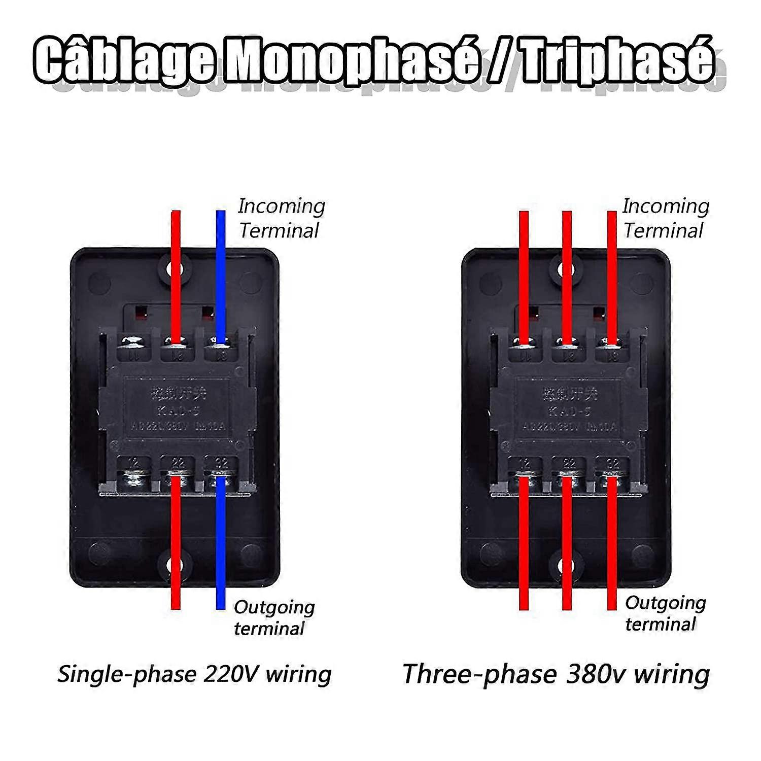 Push Button Switch, AC220V/380V 10A Single/Three Phase Waterproof Power ...