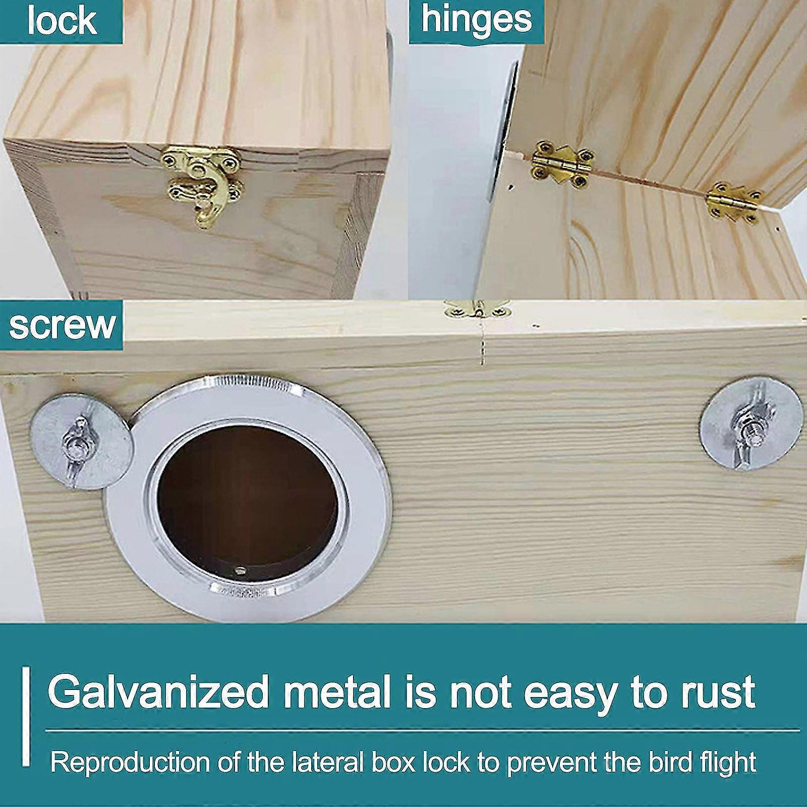 Parrot Nest Breeding Box With Built-in Baffle And Anti-bite Ring For ...