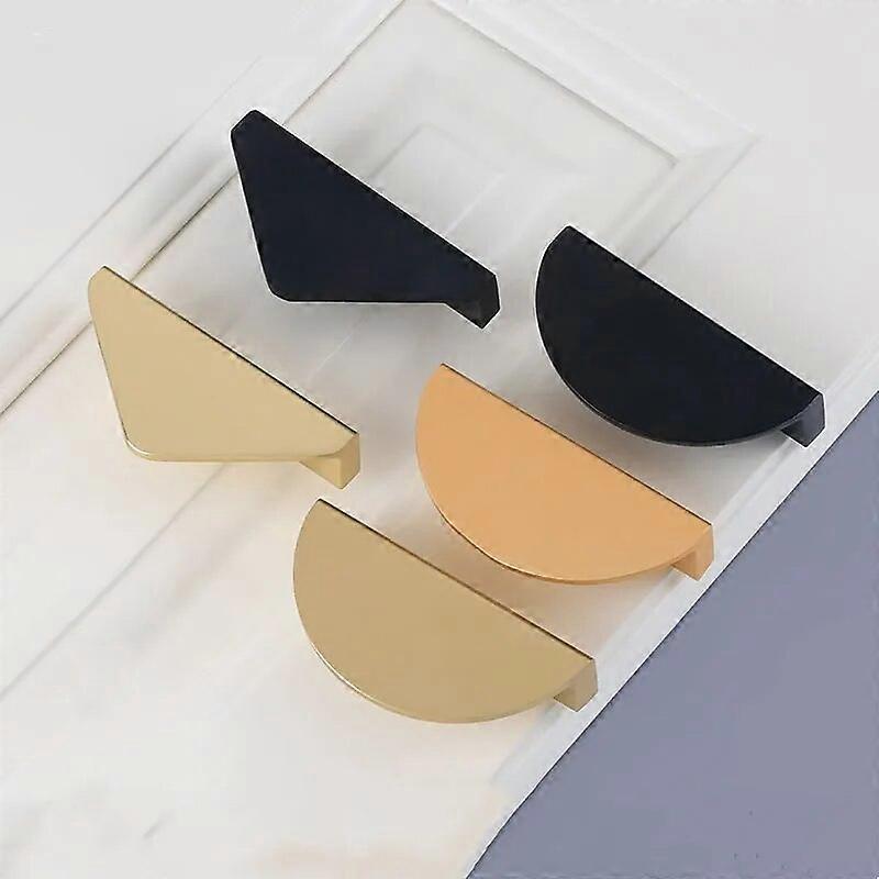 1pcs Half Moon Cabinet Door Pull Modern Moon Shape Closet Handles Black ...