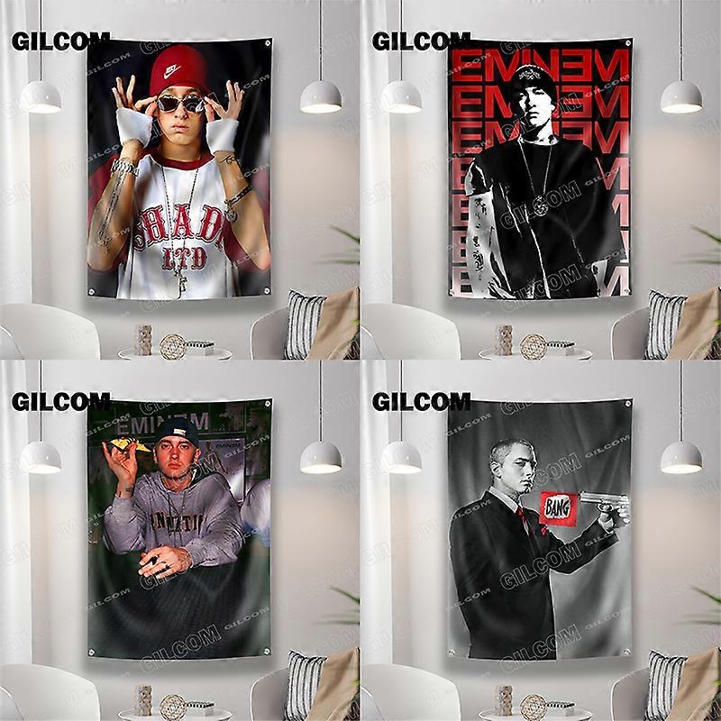 Eminem Flags Banner Famous American Hip Hop Rapper Classic Tapestry ...