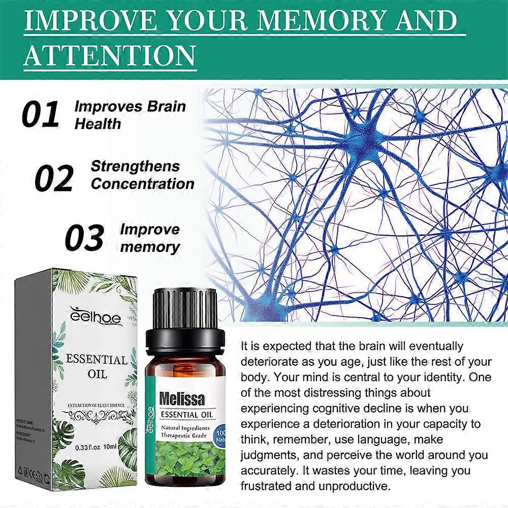 2Pcs Melissa Oil, Pure Melissa Essential Oil, Lemon Balm Mood Smooth Aromatherapy Scented ...