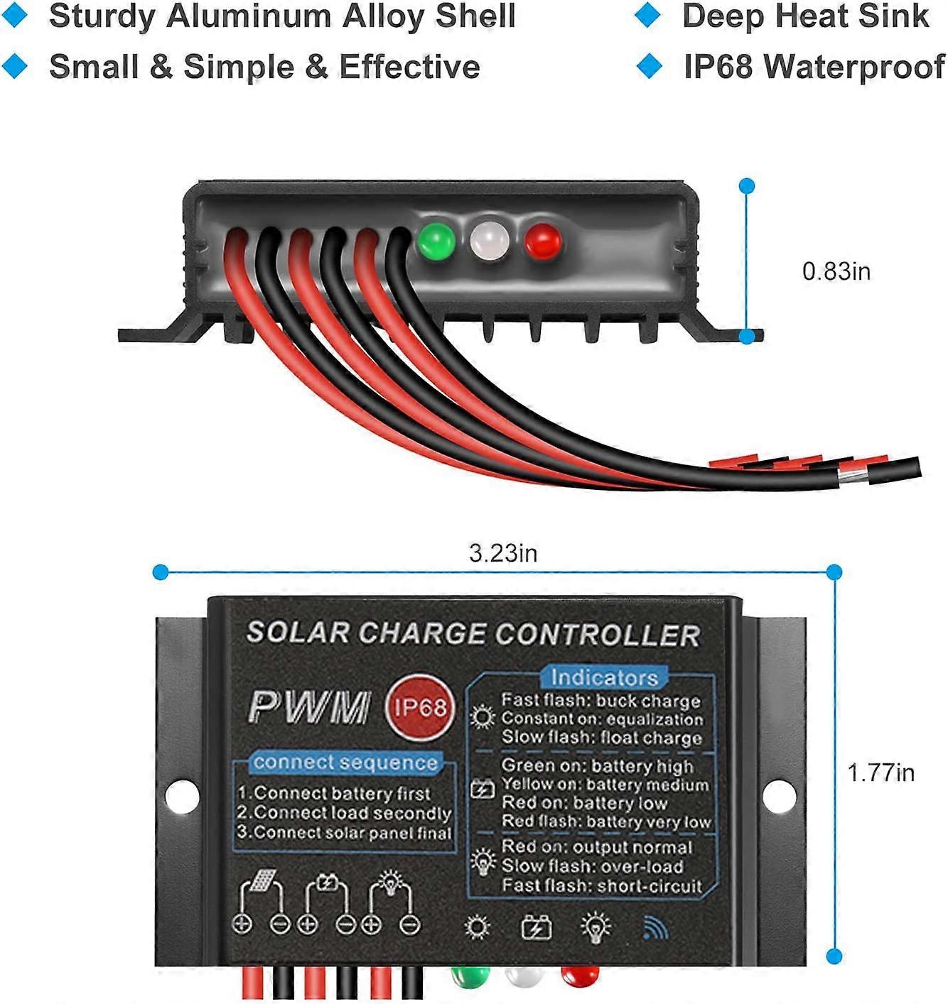 Solar Panel Regulator, Charge Controller Solar Panel Regulator 12V/24V ...