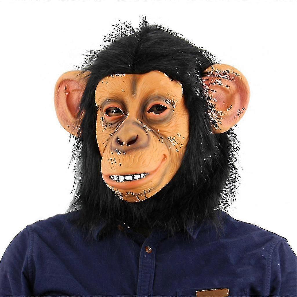Novelty Monkey Mask Creepy Animal Chimp Gorilla Head Masks Halloween ...