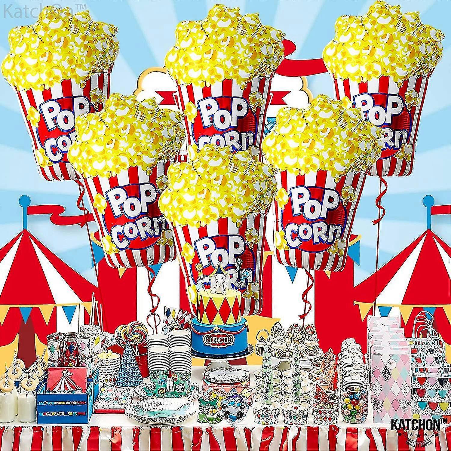 Popcorn Balloons For Popcorn Party Decorations - 26 Inch Popcorn Foil ...