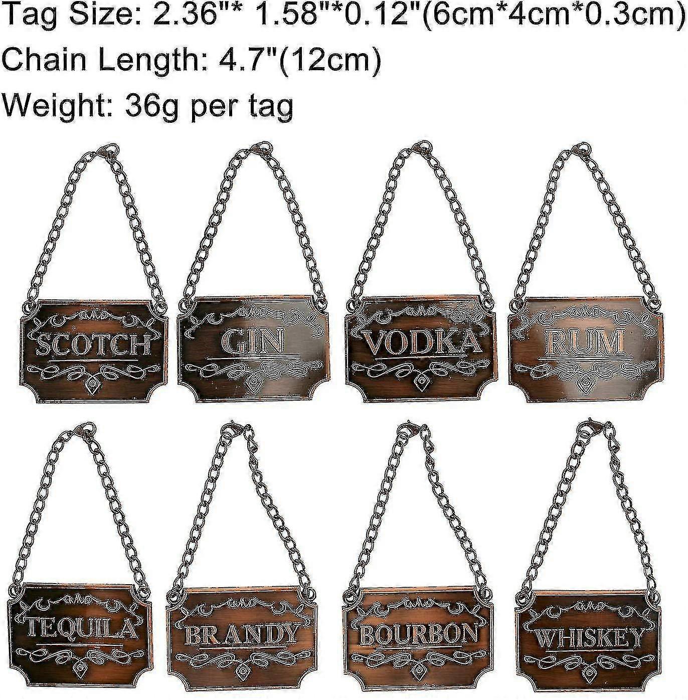 Liquor Decanter Tags, Deluxe Set Of Liquor Tags For Bottles Or ...