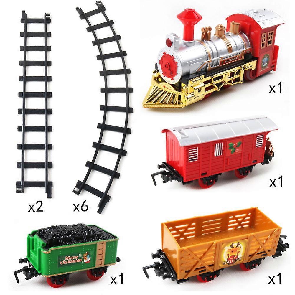 Christmas Train Set Toys with Lights and Sounds, Electric Train Set ...