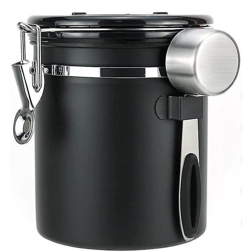 1,5 l lufttett kaffebeholder oppbevaringsbeholder i rustfritt stål med ...