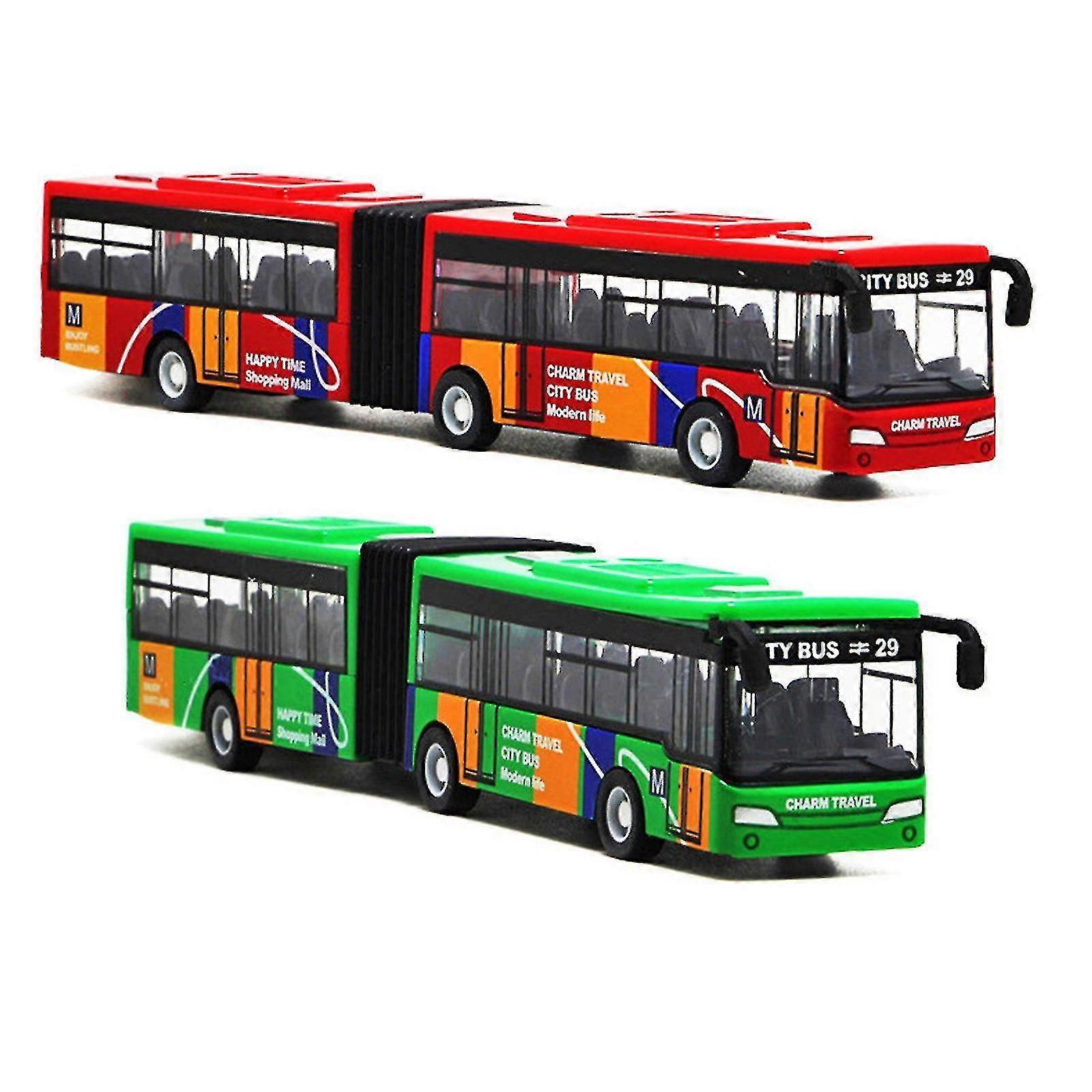 Realistic City Bus Pull Back Toys Kids Model Toy Table Games Best Gift ...