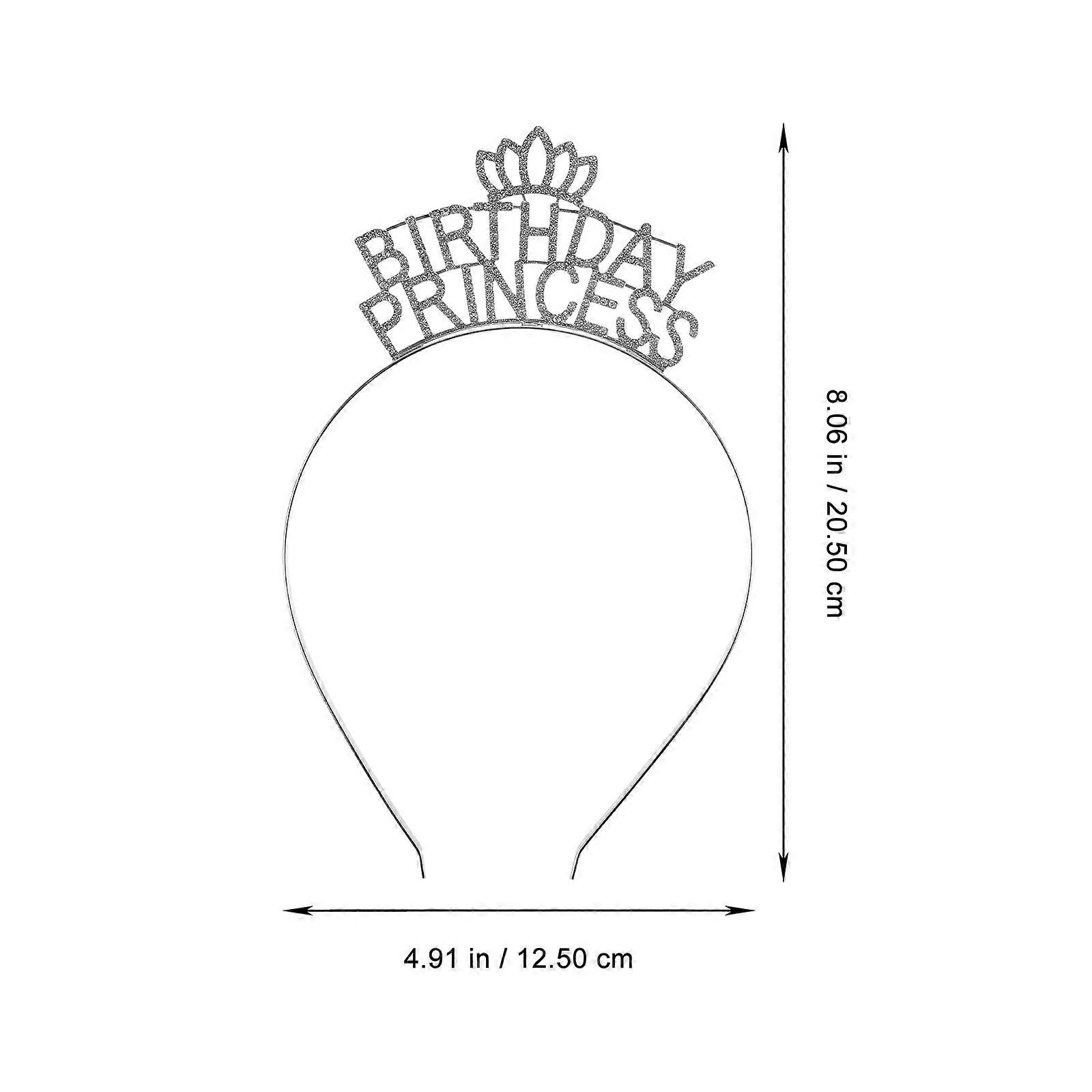 1 Set Birthday Princess Headband Birthday Crown Headband Women Crown ...