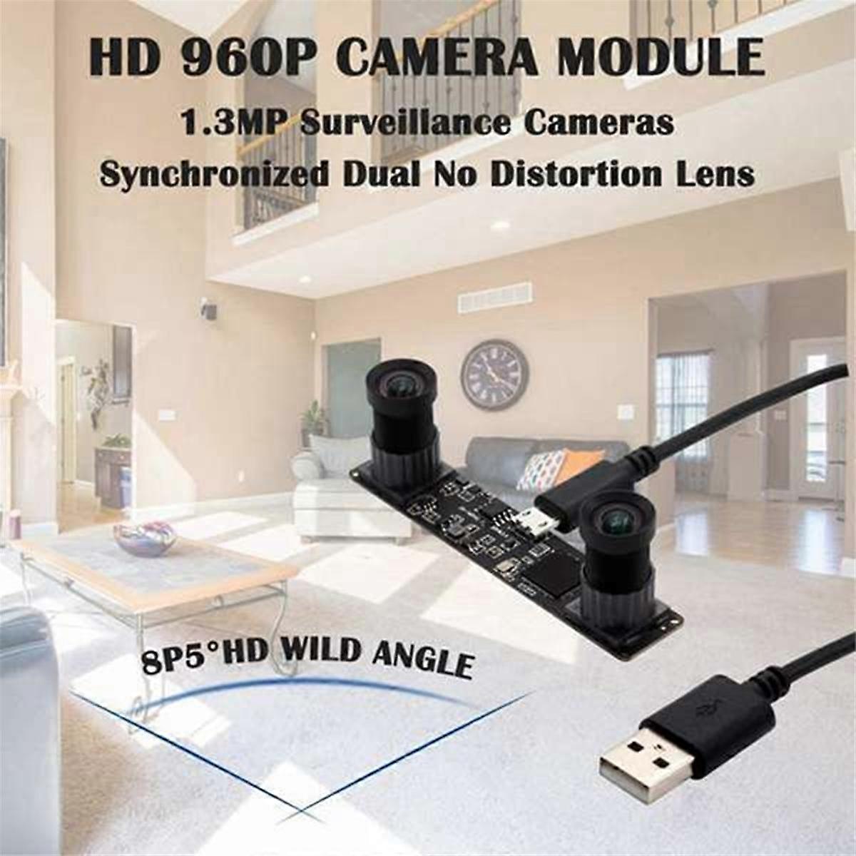 Synchronized Dual Lens USB Camera with CMOS OV9750 Sensor Webcam 1.3MP ...