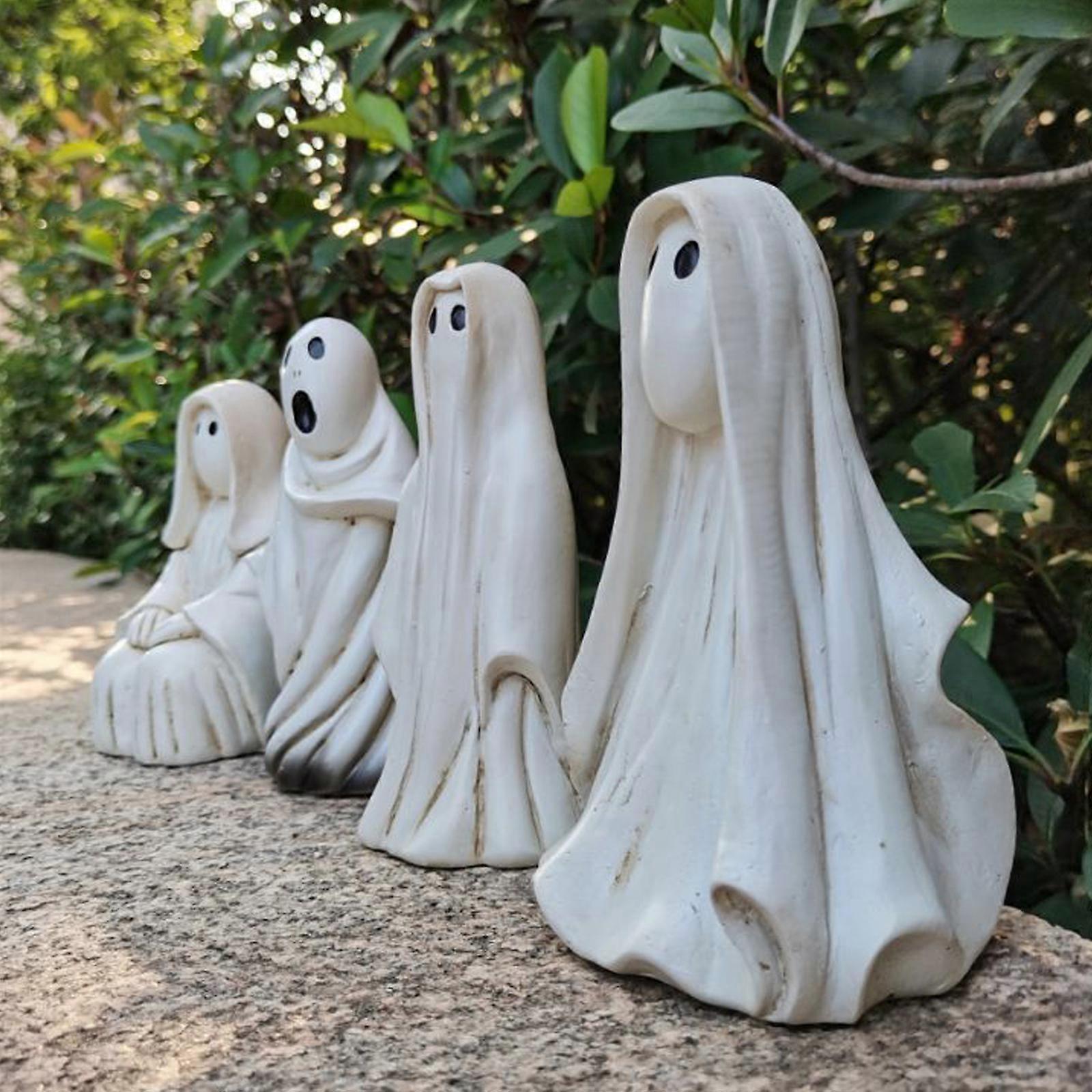 Funny Halloween Ghost Statue Ghost Sculpture Ghost Figurines Ornament ...