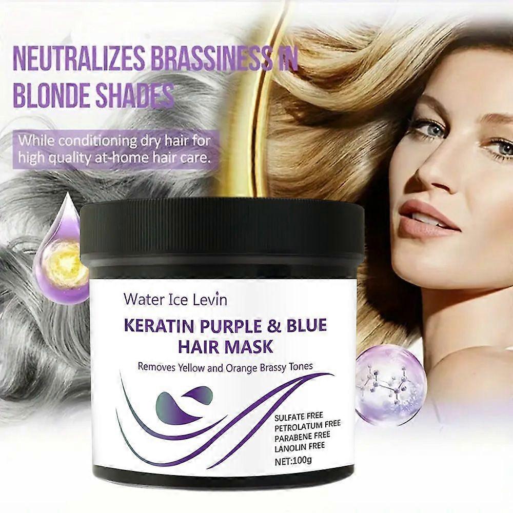 Keratin Purple Hair Mask, Keratin Violet Blue Hair Mask, Protein Deep ...