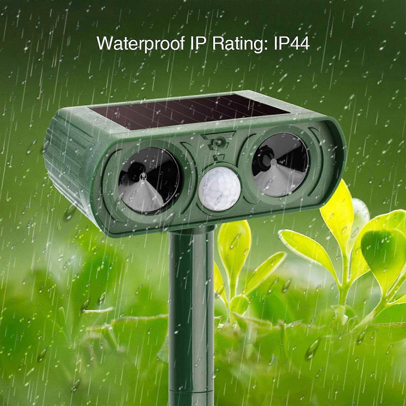 Outdoor Solar Animal Repeller, 110 Ultrasonic Animal Repellent, Animal ...