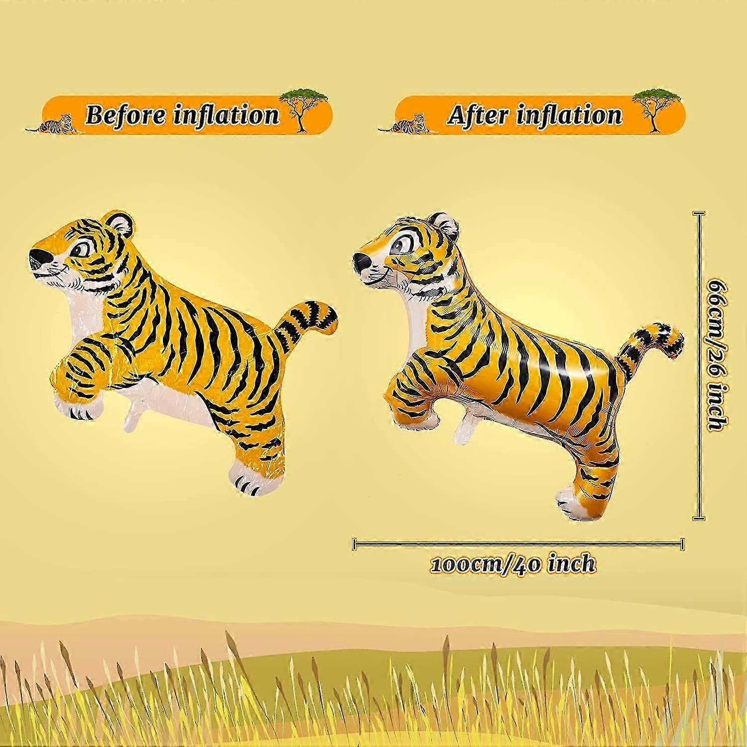 Jumbo Tiger Balloons Inflatable Safari Jungle Animal Party Balloons ...