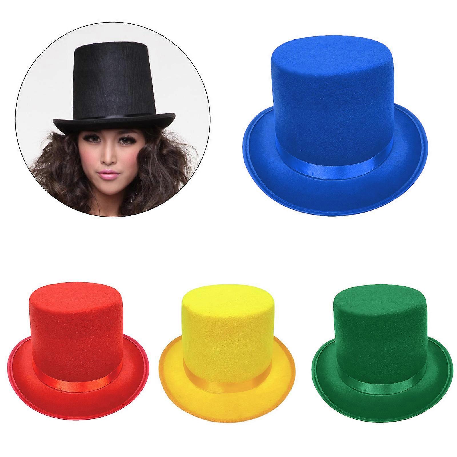 Dress Up Magicians Top Hat for Women Man Theme Party Hat with Roll ...