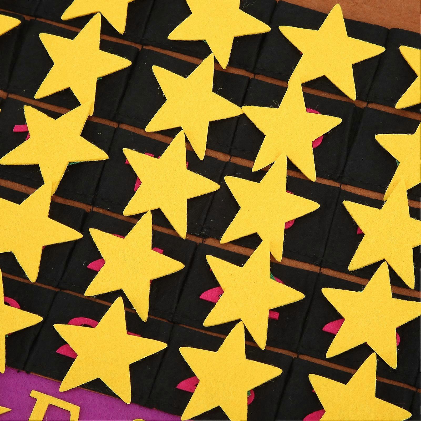 Ramadan Calendar Mobile Star Moon Stickers Reusable Decorative Felt ...