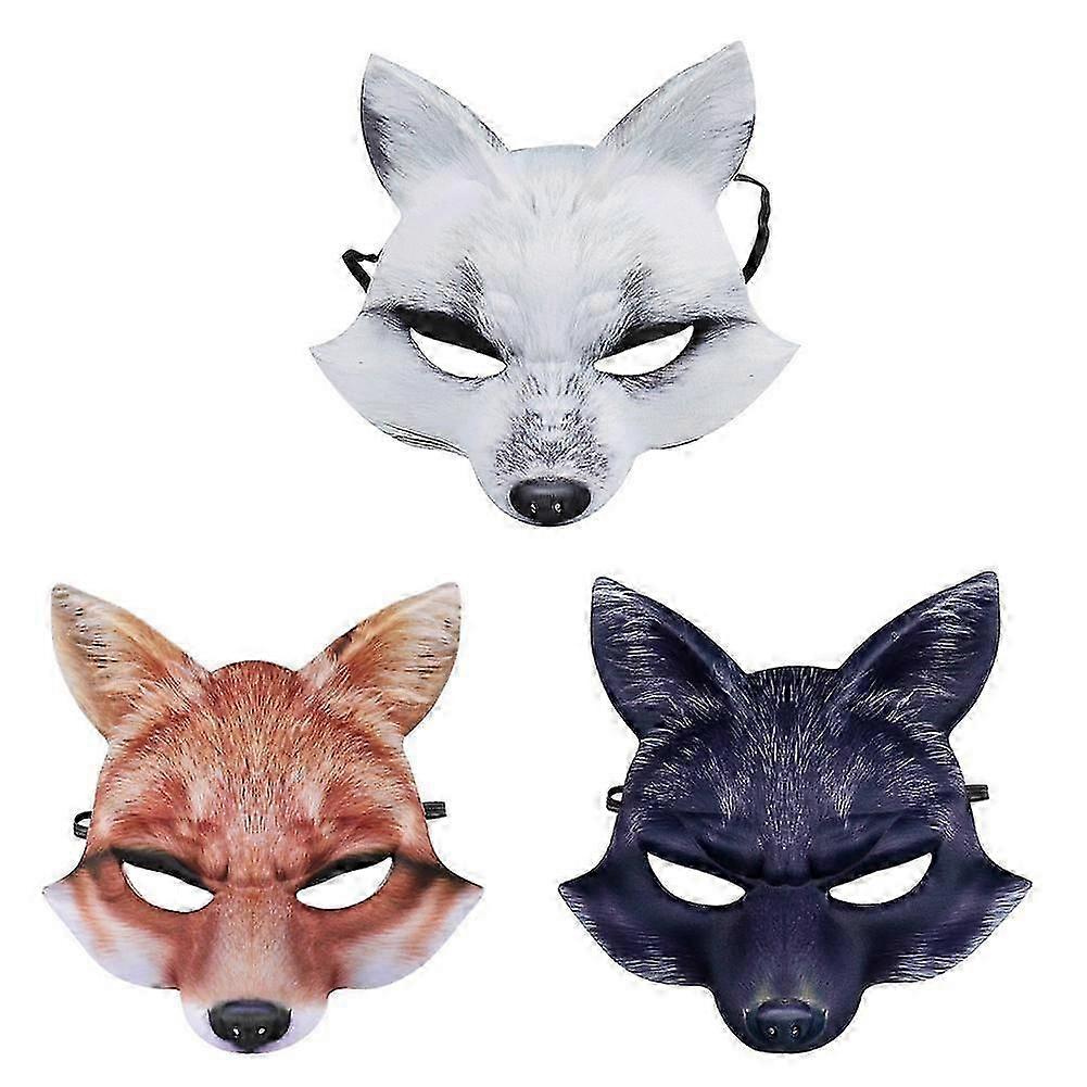 Fox Mask Halloween Costumes Eva Animal Masquerade Ball Masks Halloween ...