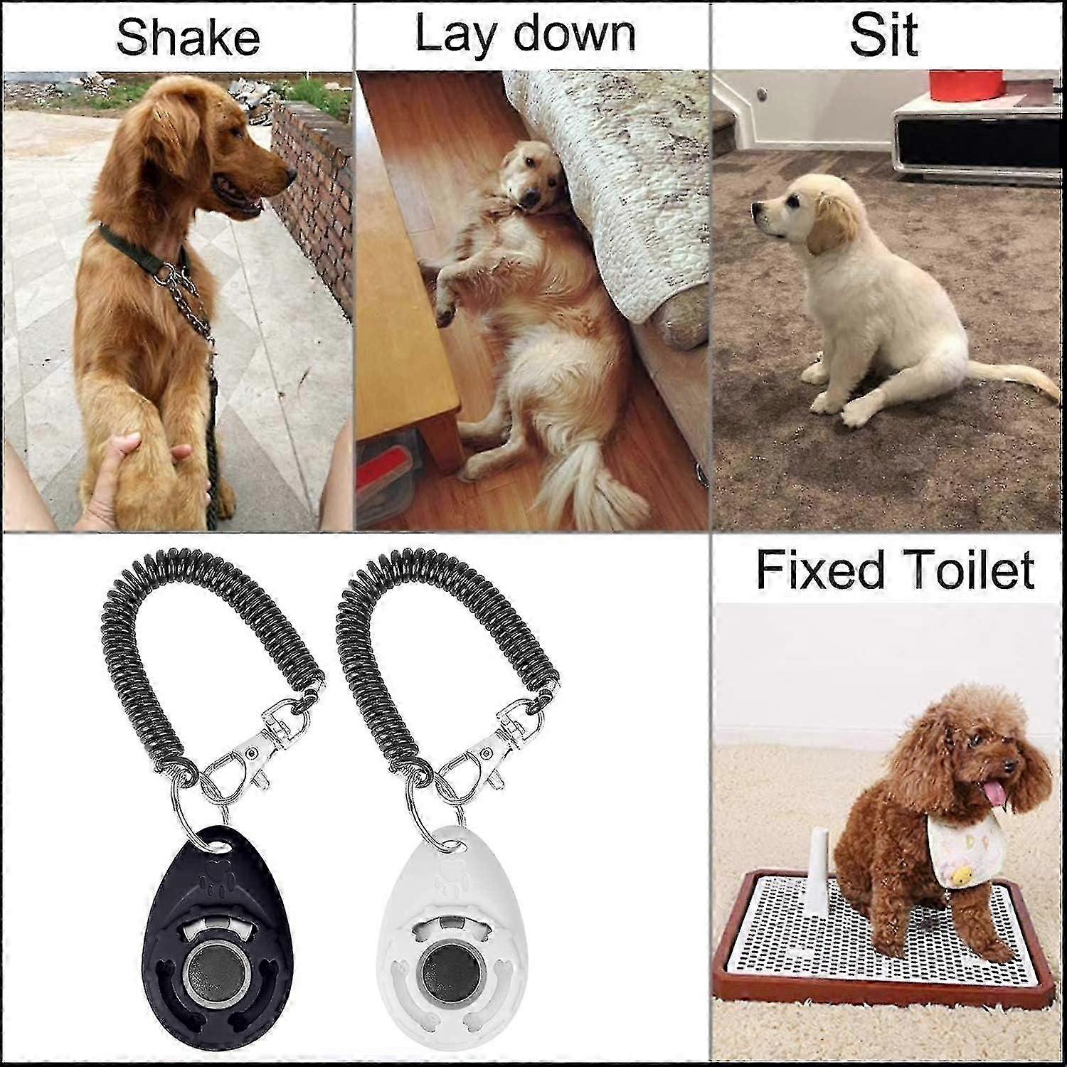 2 Pack Dog Training Clicker With Wrist Strap(yellow+green) | Fruugo UK