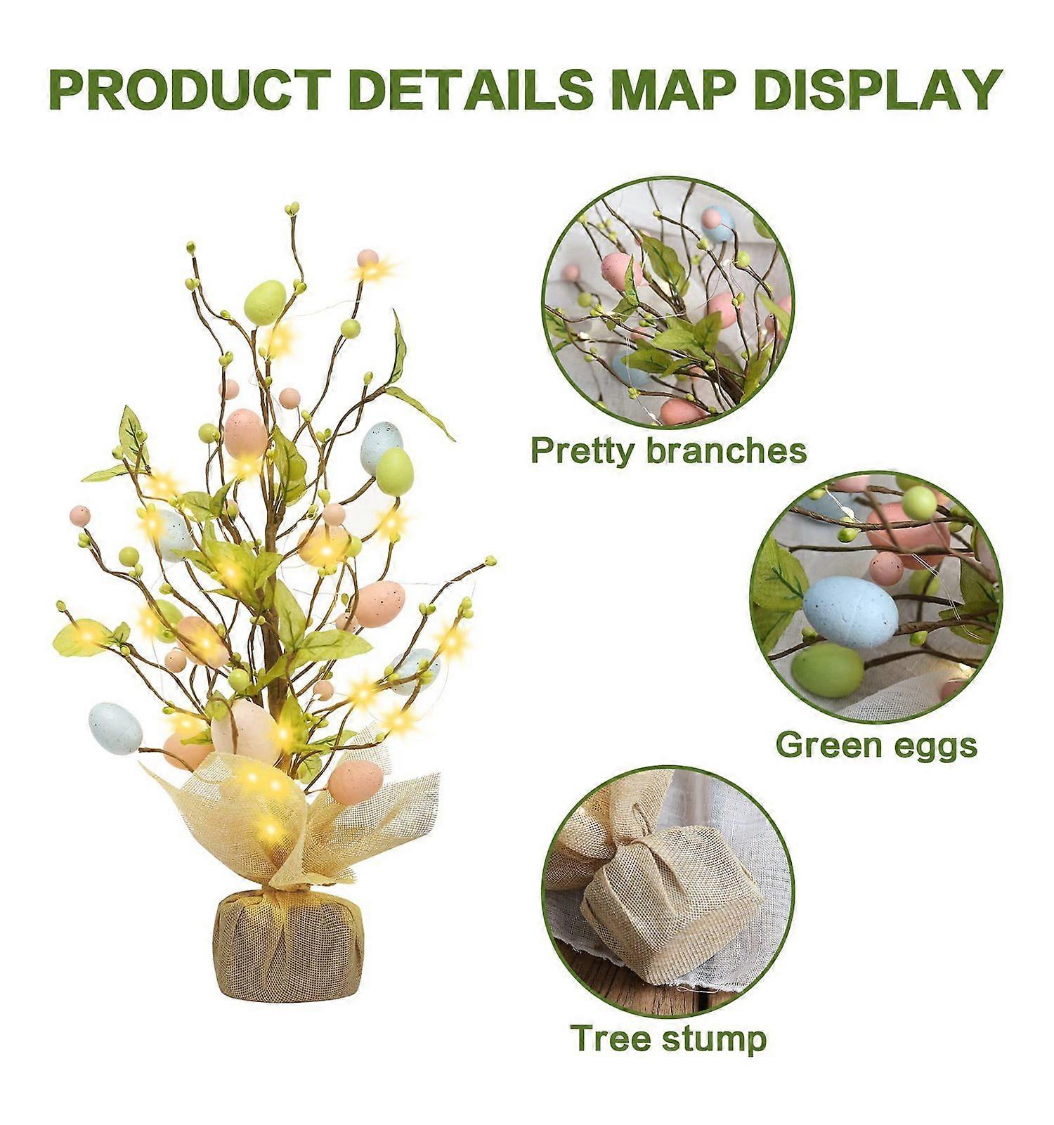 Decorative figures, vibrant Easter eggs, beautifully decorated egg tree ...