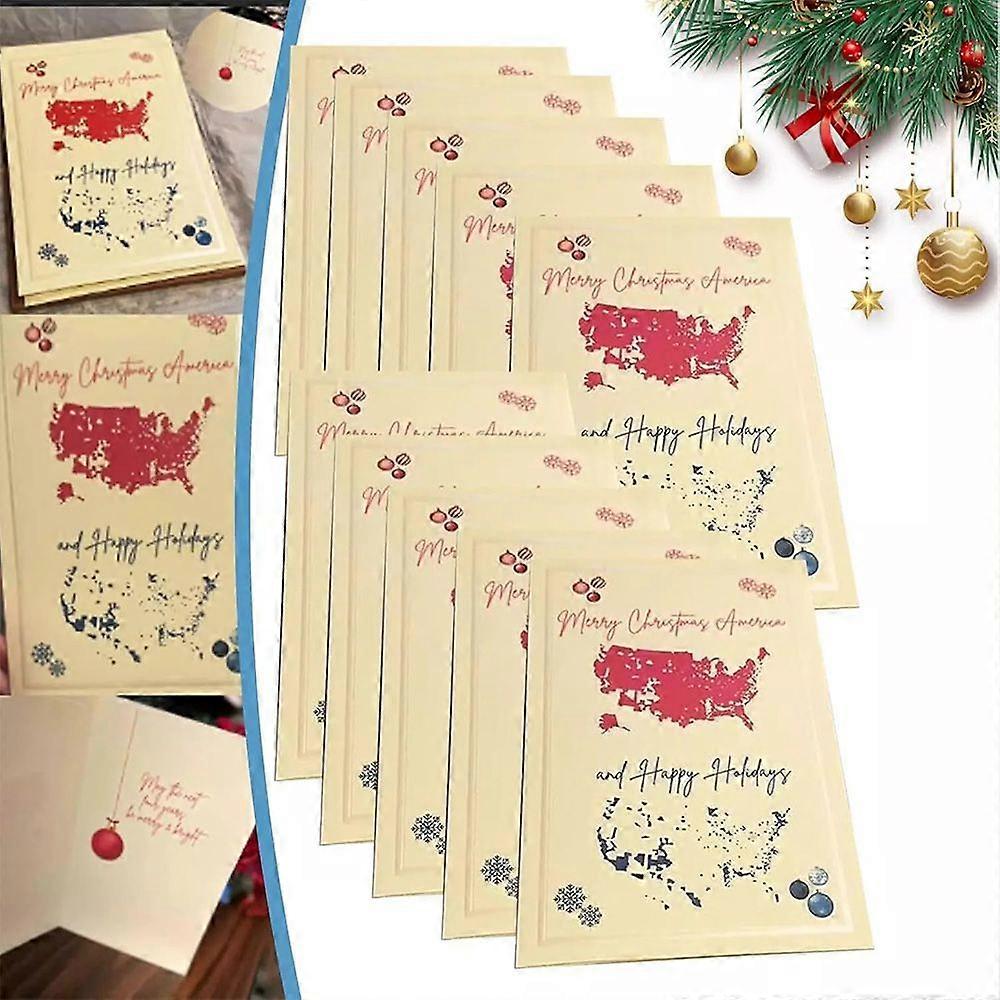 2024 Merry Christmas America Card, 2024 Presidential Election Map Cards ...