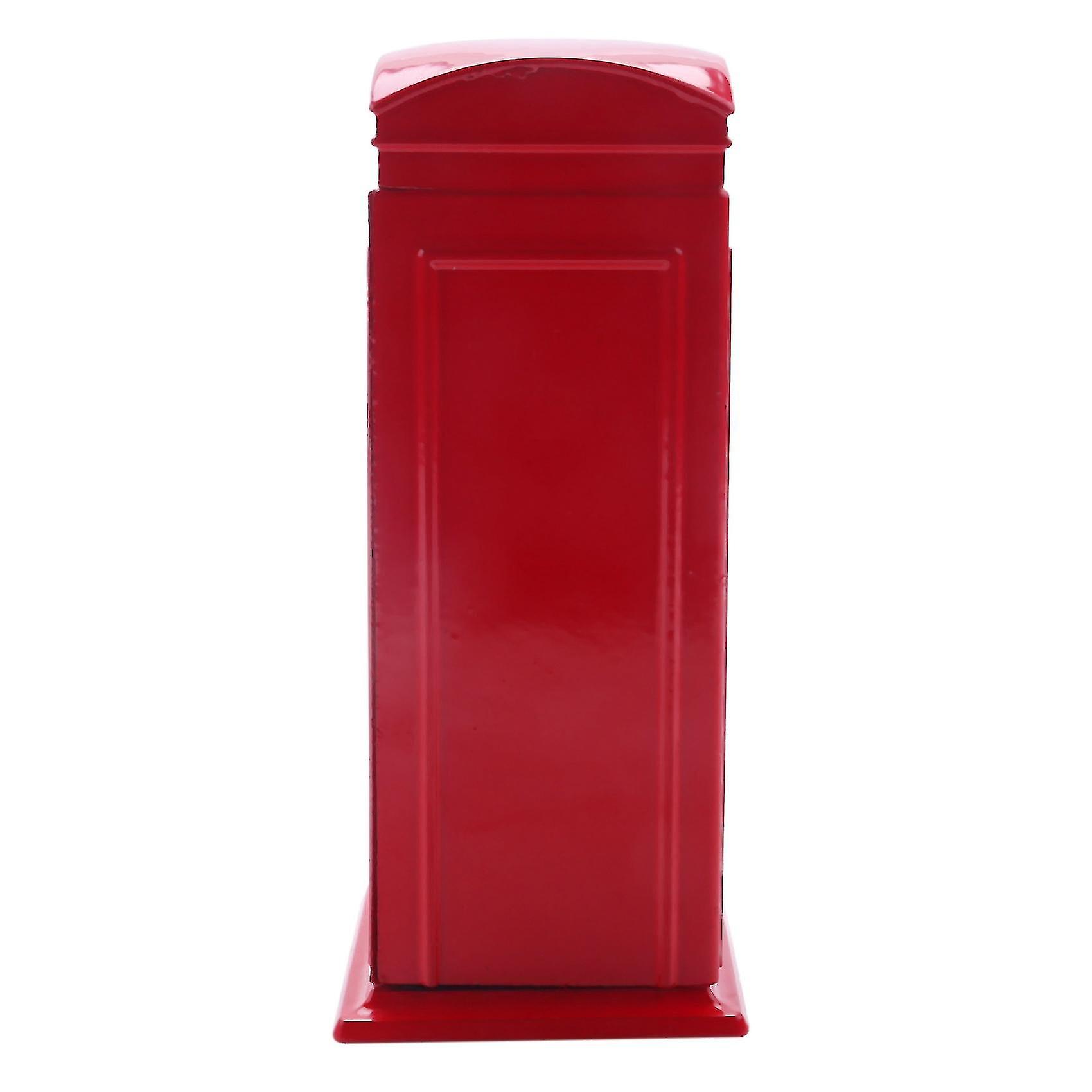 Metal Red British English London Telephone Booth Bank Coin Bank Saving ...