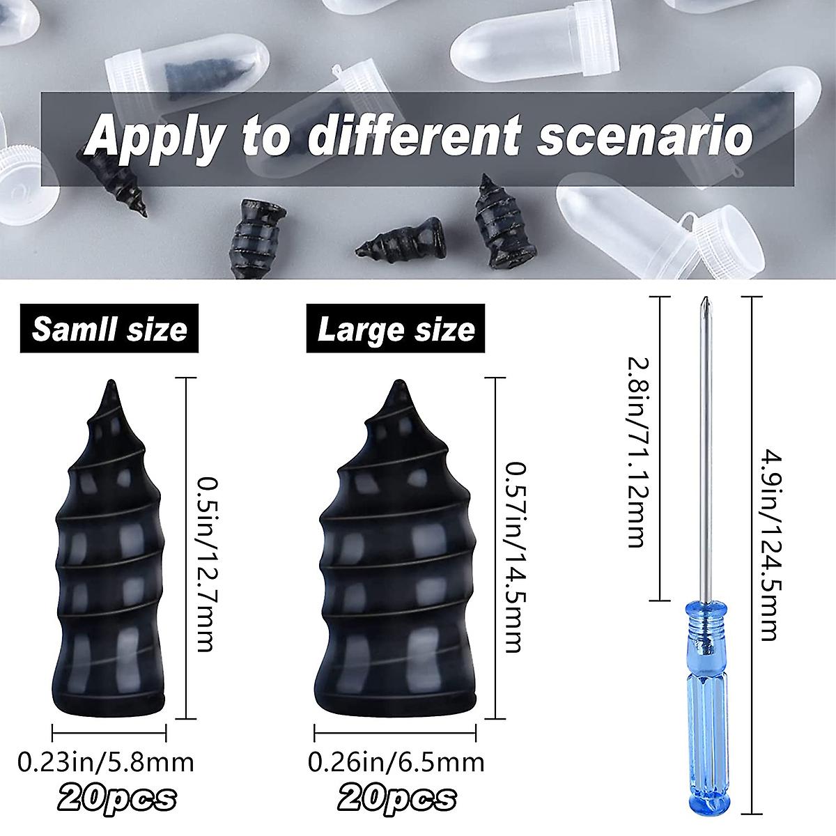 40pcs Tire Repair Rubber Nail Tire Repair Rubber Screws Self-service ...