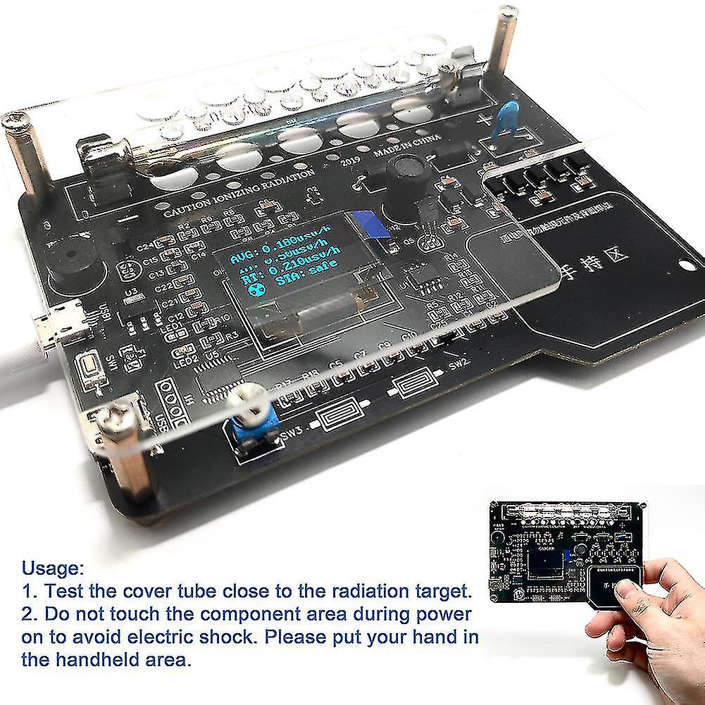 Handheld Portable Simple Assembled Diy Geiger Counter Kit Module ...
