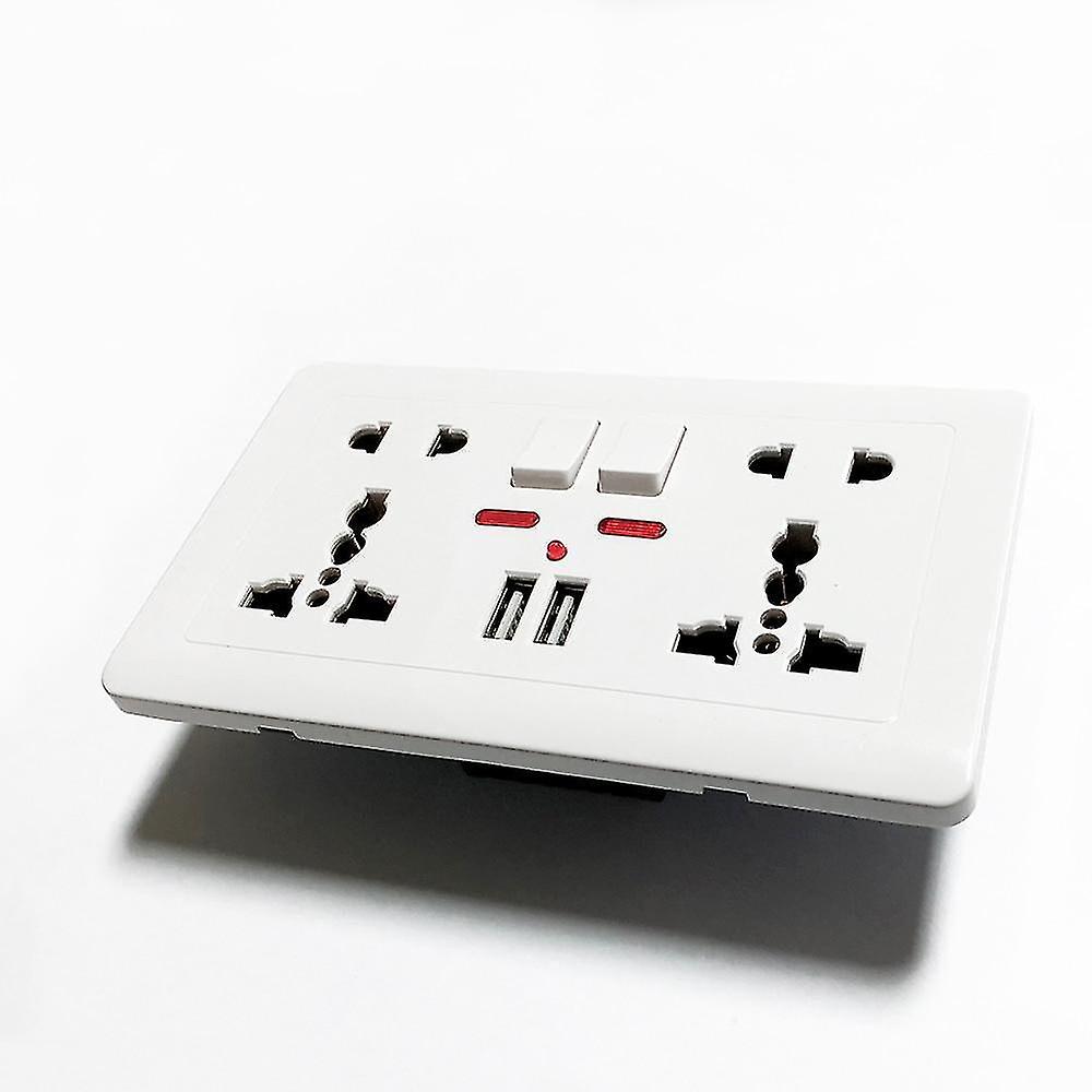 White Universal 5 Hole Wall Power Socket Led Indicator | Fruugo AU