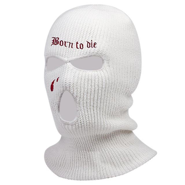 3 Holes Winter Ski Mask Warm Unisex clava Mask Hat Full Face Mask Black ...