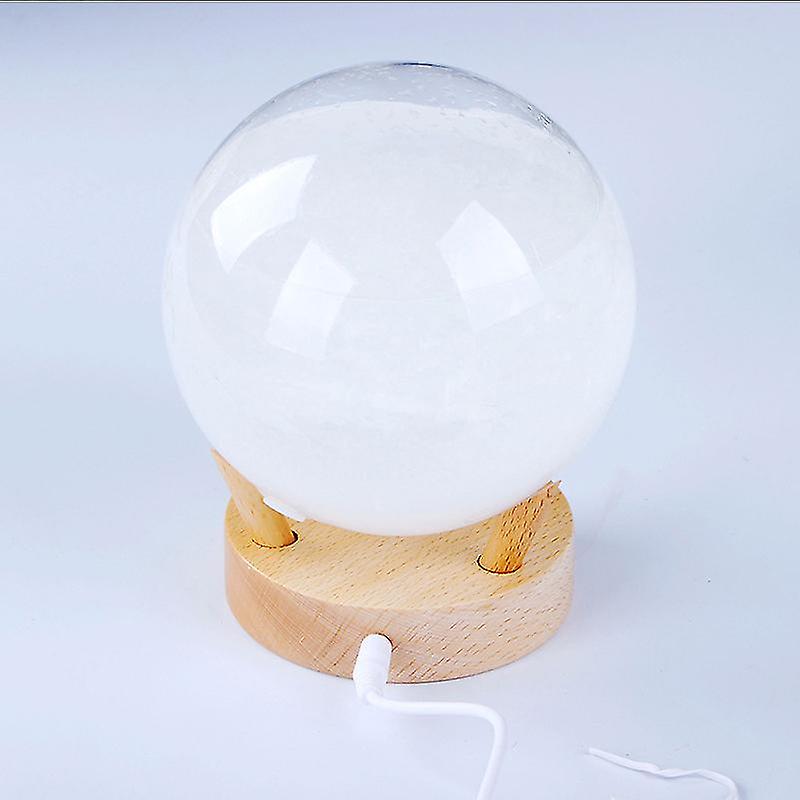 Tempest Glass Ball Predictor Color Weather Forecast with Wood Base ...