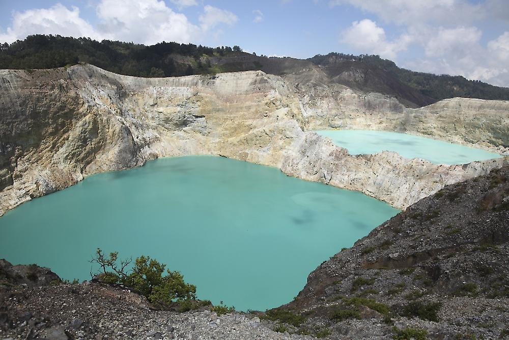 Colourful crater lakes of Kelimutu volcano, Flores Island, Indonesia ...