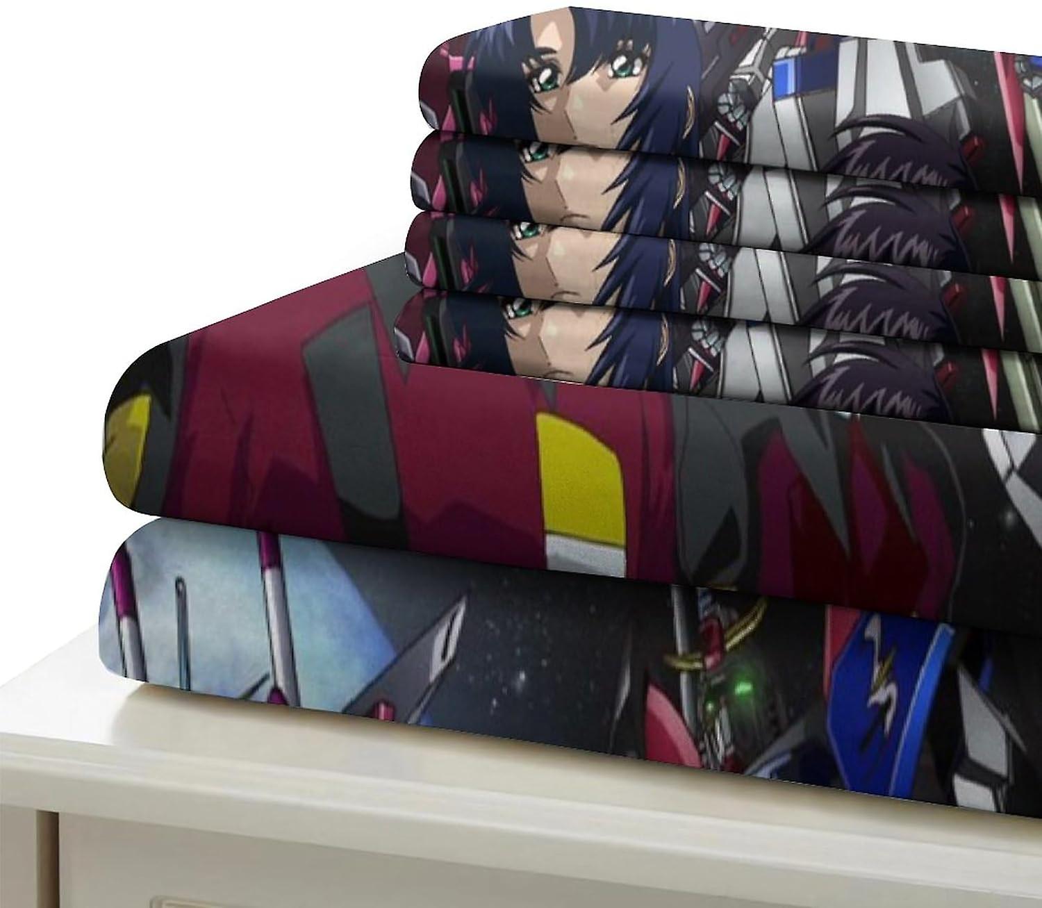 HOUKIG Bedding Gundam Comforter Set 3D Printed Reversible Bed Cover ...