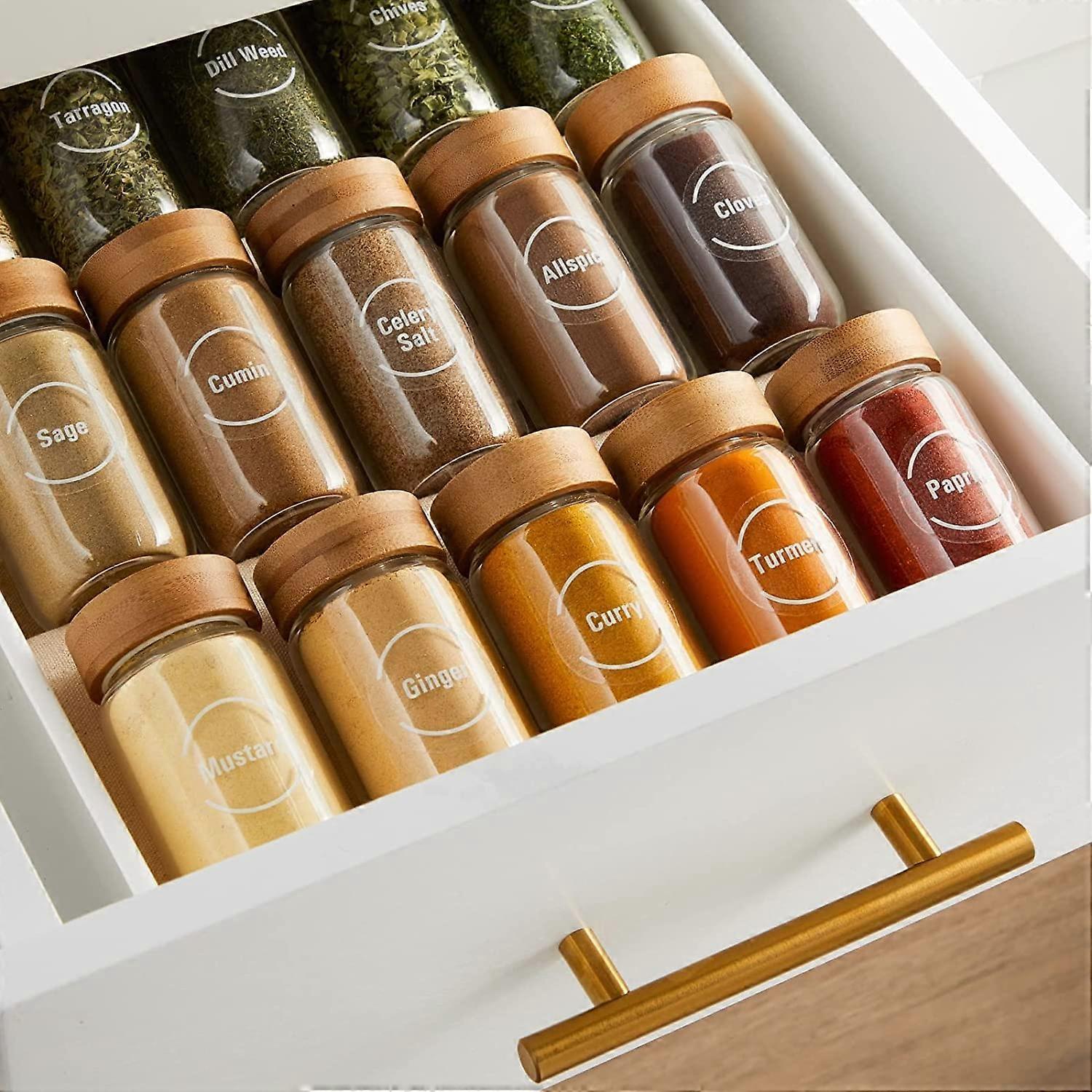Kitchen 144 Spice Labels Stickers + Pantry Labels, Clear Spice Jar ...
