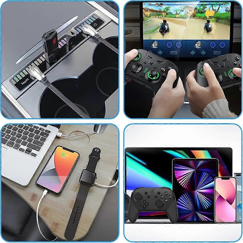 4 in 1 Multiport USB Hub Adapter With Ambient Light for Tesla Model 3 ...