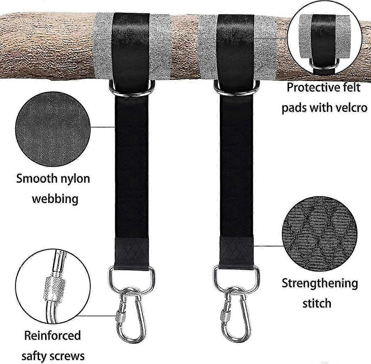Tree Swing Hanging Straps Kit,outdoor 5ft Swing Straps,2 Heavy Duty ...