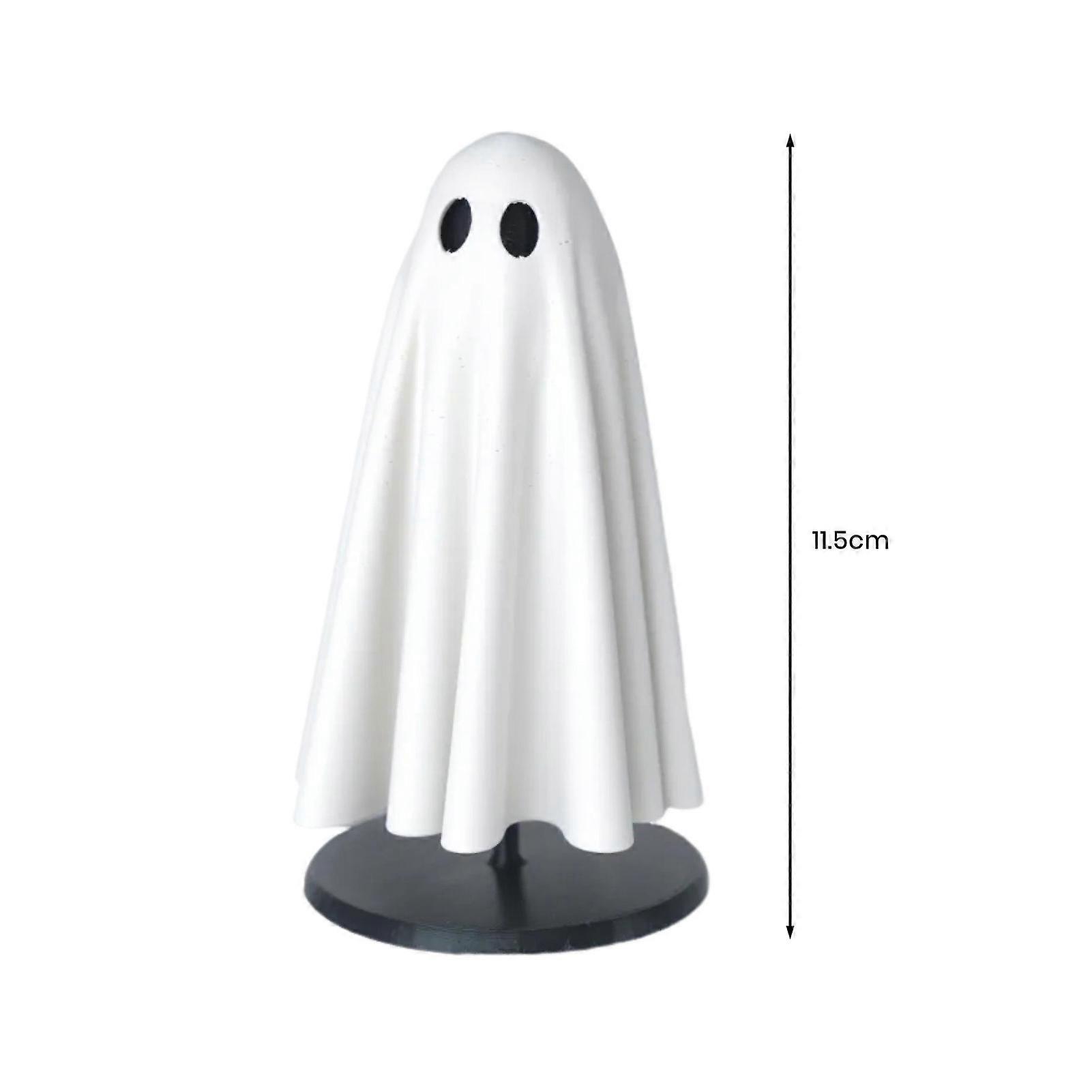 Halloween Ghost Statue with Stand Cute Ghost Figurines Ornament Desktop ...
