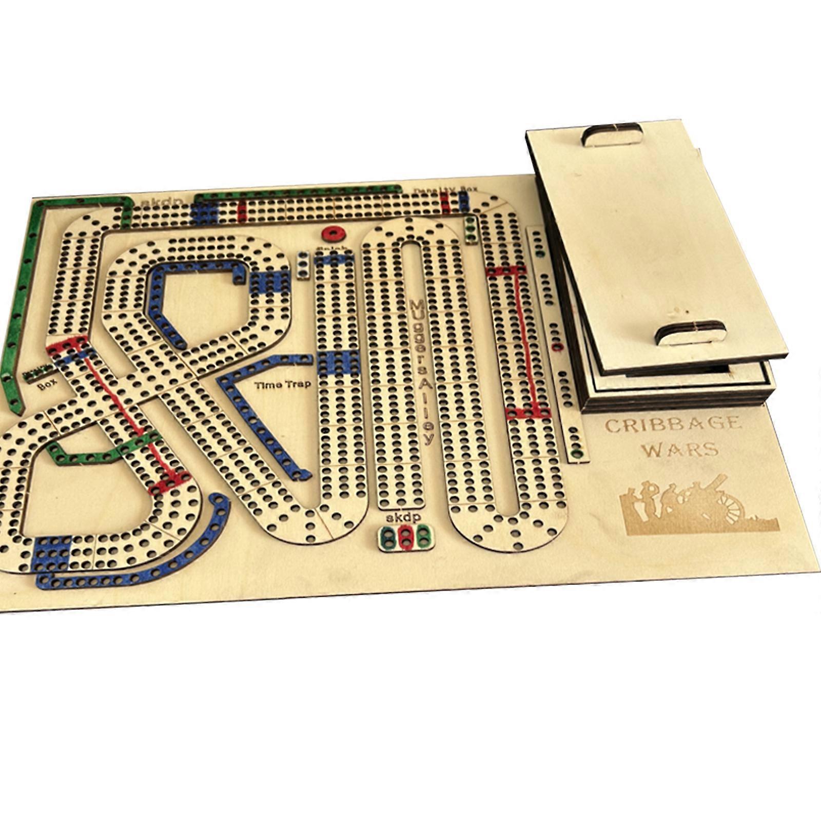 Cribbage Wars Board Game, 2024 New Wooden Cribbage Board Game Set ...