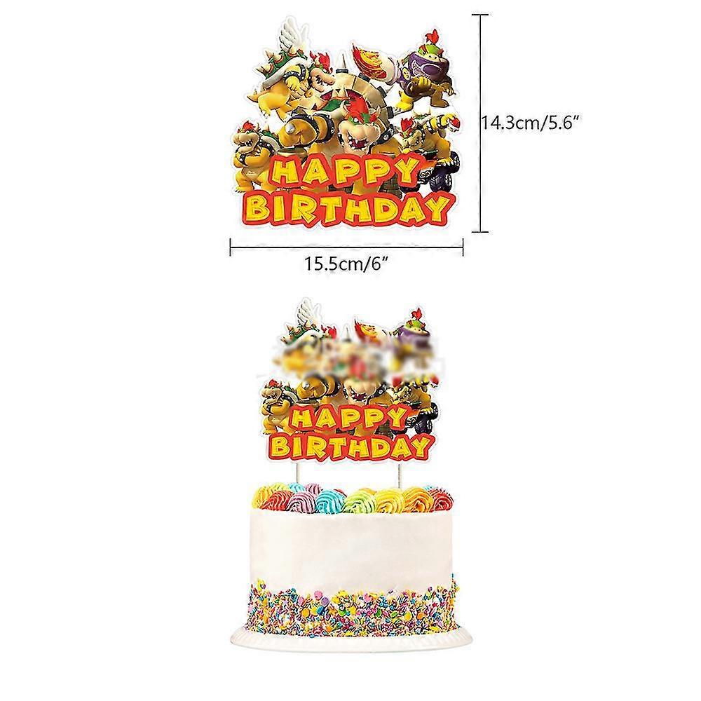 Super Mario Bros Bowser Koopa Birthday Party Decorations For Kids ...