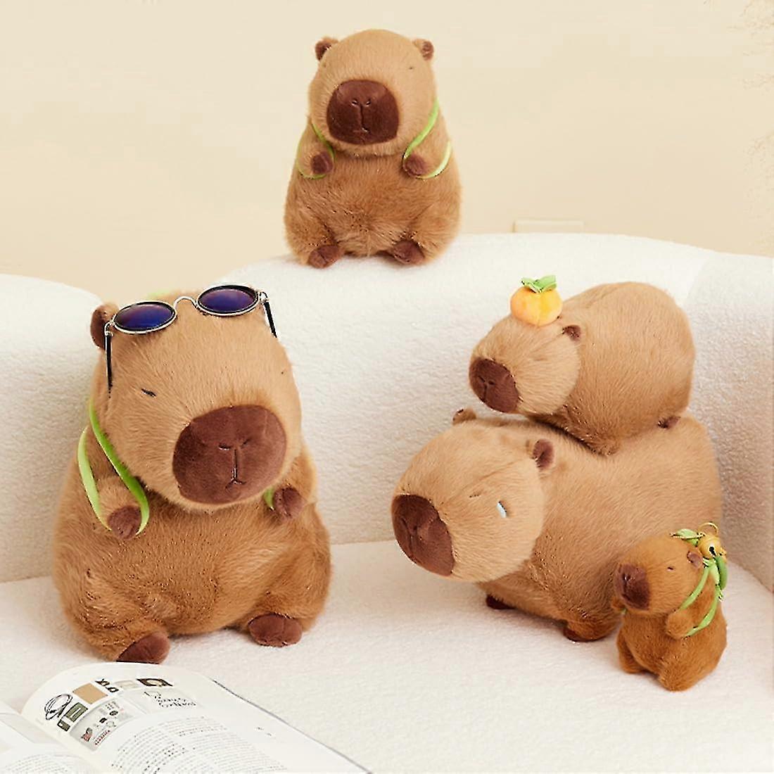 Capybara Plush Toy,25cm Capybara Carrying Turtle Realistic Soft ...