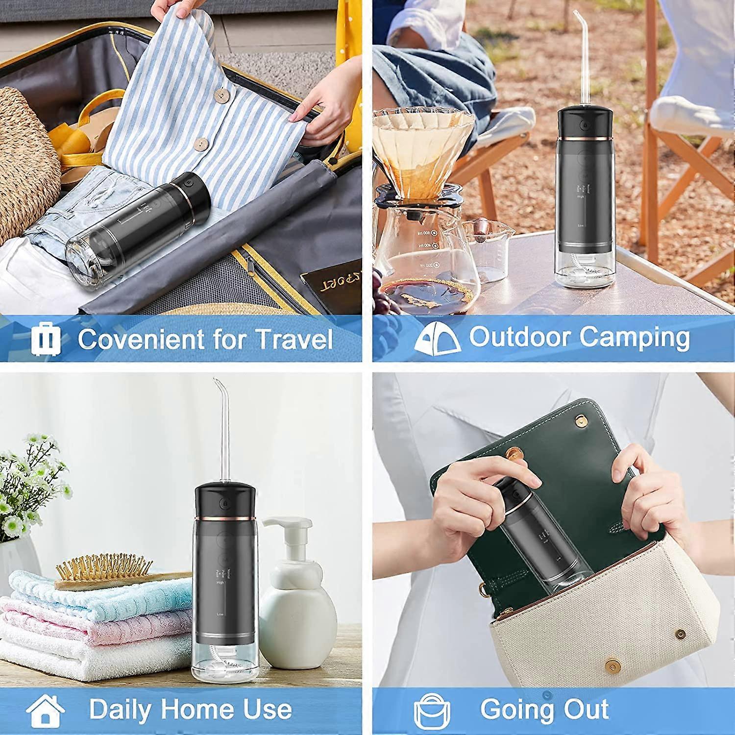 Water Flosser for Teeth Cordless PECHAM Mini Portable Electric Dental Water Jet Flosser 3 Modes ...