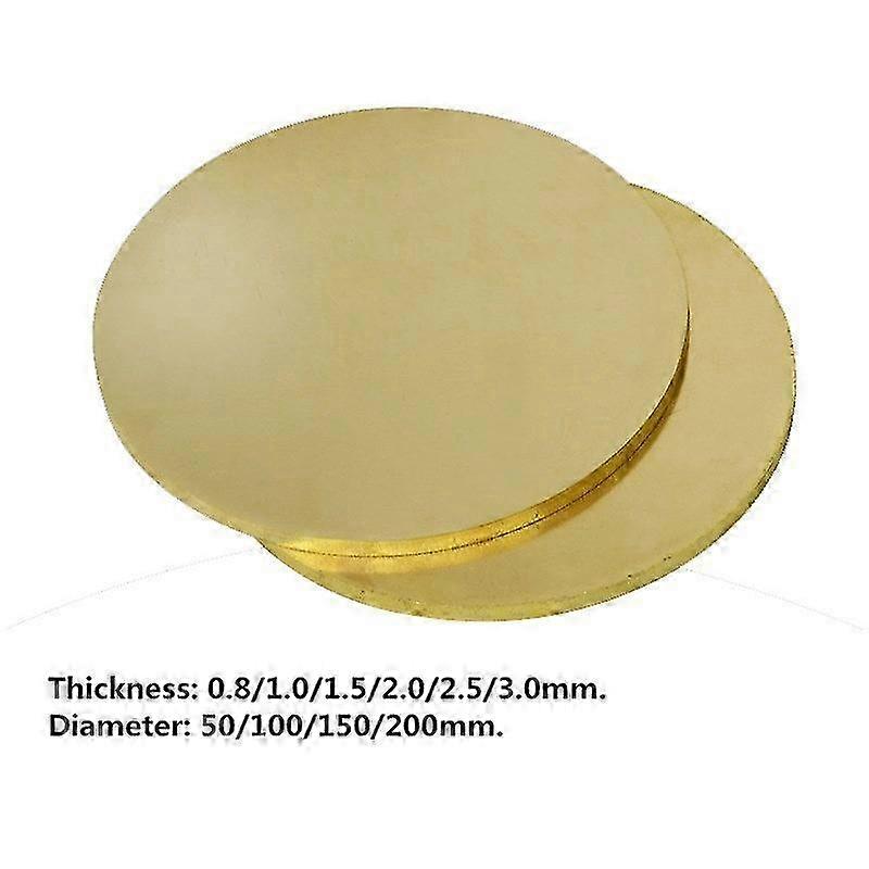 Brass Disc Round Plate Sheet Diameter 50mm 100mm 150mm 200mm Copper ...