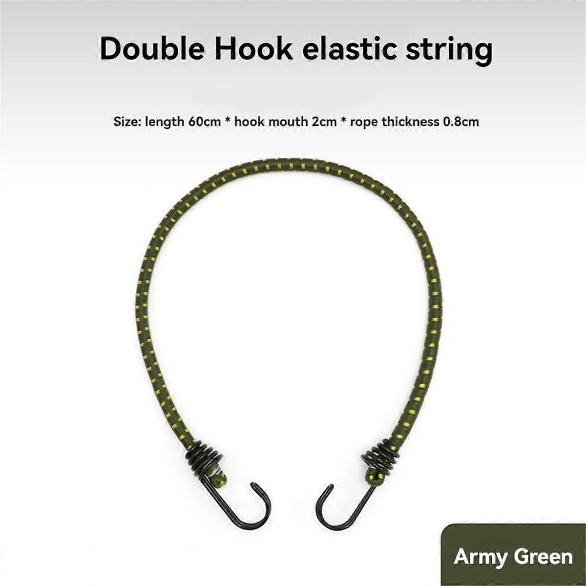 Bungee Cord High Elasticity Rubber Tied Rope with Hooks Outdoor Tent ...